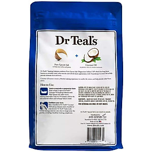 Dr. Teal's Epsom Salt Bath Variety Gift Set (3lbs Ea.) - Soothe & Sleep Lavender, Nourish and Protect Coconut Oil - Essential Oils Blended with Pure Epsom Salt