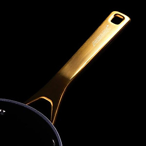 1.5 QT Enamel Black Sauce Pan with Lid, MSMK Designed Enamel Exterior Coating Withstand High Temperature And Fade Resistance, Pfoa Fre, Burnt Also Non Stick, Oven Safe, Dishwasher Safe…