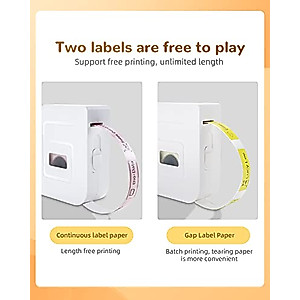 vretti Label Maker Machine with Tape, Portable Bluetooth Label Maker, Wireless Mini Sticker Printer for Office Home Organization Storage Multiple Templates Font Icon Inkless Rechargeable