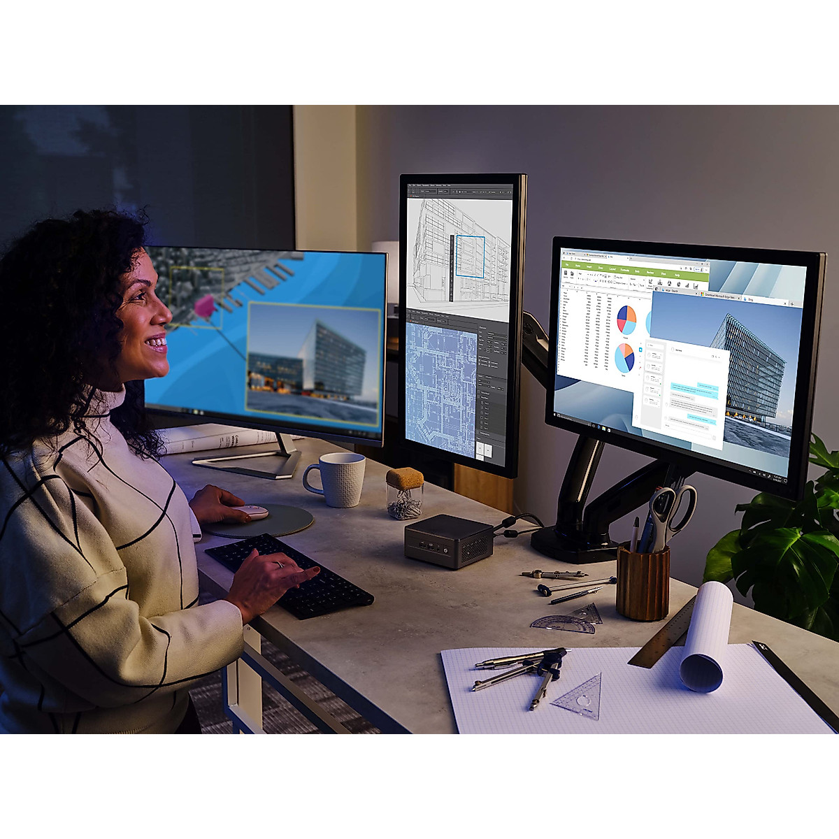 Intel NUC 12 NUC12WSHi7 Wall Street Canyon Mini Computer,12th Gen Intel Core i7-1260P,12 Processor Cores (4P+8E), 16 Threads, Intel Iris Xe Graphics,Windows11 Pro(Tall,16G RAM+512G SSD)