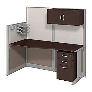 Bush Business Furniture WC36492-03STGK Home Office Furniture Set, Large, Mocha Cherry