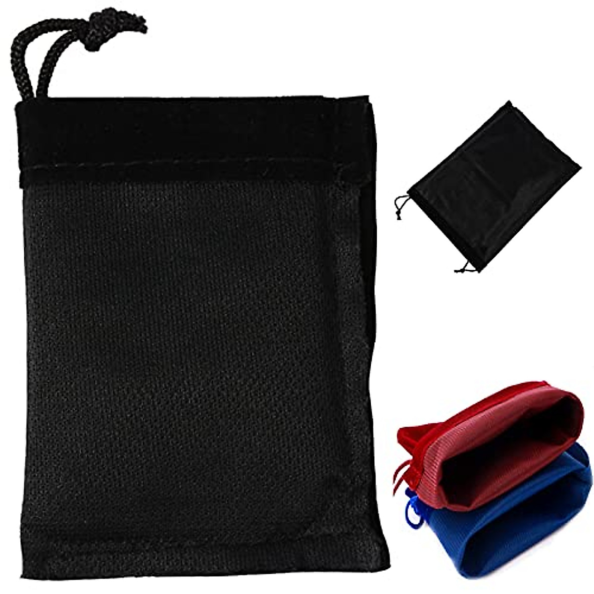 50pcs Velveteen Sack Velvet Cloth Drawstring Bags Jewelry Bags Pouches Small Candy Gift Bags for Christmas Party Wedding Event Supplies Favors Bags Mixed Colors (Dark green, 2.7"x 3.5")