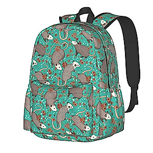 Biunnru Possums Travel Backpacks 15 In Cartoon Backpacks For Laptop Backpack