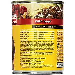 Pedigree Choice Cuts In Gravy With Beef Canned Dog Food 13.2 Ounces (Four 6-Can Cases)