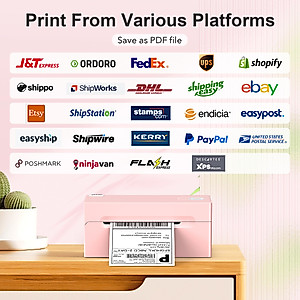 SWIFINT Thermal Shipping Label Printer with 4"x6" Direct Thermal Shipping Labels,500 pcs, Compatibel with Android, iPhone and Windows, Widely Used for Amazon, Ebay, Shopify