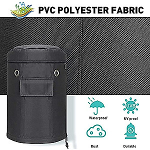 CEMGYIUK 20Lb Propane Tank Cover,Heavy Duty Waterproof Ventilated Propane Gas Can Protection Covers,Weather Resistant Propane Gas Tank Holder with Tabletop Feature,Propane Bottle Storage Bag