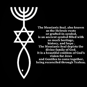 Stainless Steel Messianic Jewish Star of David Menorah Ichthys Christian Faith Symbol Gold Silver Tone Byzantine Chain Bracelet for Protection Israel Jerusalem Jewelry Gifts for Unisex, 8.07 inch