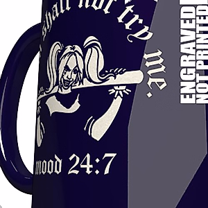 NM NEXTMUG Engraved Ceramic Mug - Chou Shall Shalt Not Try Me - Funny Gift Coffee Cup