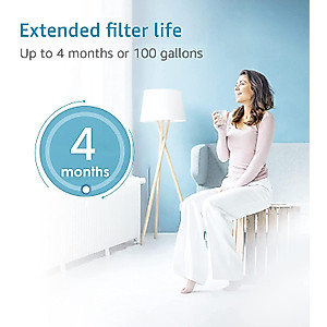 AQUA CREST Faucets Filter Cartridge BPA Free, Replacement for Brita® Faucet Filter - Chrome (Pack of 3)