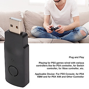 Adapter, Allows Peripherals, Built in WIFI6 Chip, Made of ABS Material Rugged, WIFI6 5 4 Compatible, Plug and Play Suitable for KBM XIM Controllers