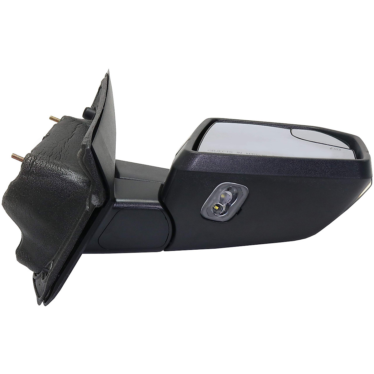 Kool Vue Right Power Heated Mirrors for Ford F-150 2015-2018 Manual Fold With Signal Light, Spotter Glass & Puddle Lamp; Without Memory & Auto-Dimming Textured Standard Cab, Up To 02/26/18