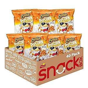 Cheetos Popcorn, Cheddar, 0.625 Ounce (Pack of 40)