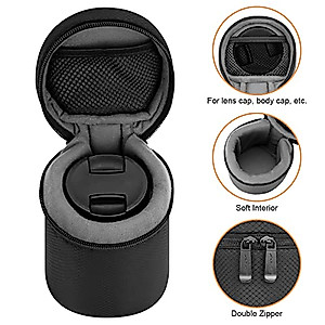 ARVOK Camera Lens Case, Water Resistant Protective Lens Pouch for DSLR Camera Lens, 4 Size Thick Camera Lens Bag for Nikon, Tamron, Sigma, Pentax, Sony, Fuji, Panasonic (4 Pack)