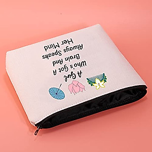 MNIGIU Inspiration Mulan Fans Gift Mulan Cosmetic Makeup Bag A Girl Whos Got a Brain and Always Speaks Her Mind (speak her mind bag)
