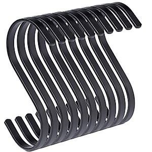 pamo Black s Hooks for Hanging Clothes - Set of 5 or 10-4.33" Large s Hooks Heavy Duty I Suitable as Clothes Rod Hooks, Hanging Hooks for pots, etc.