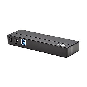 Tripp Lite 7-Port USB-A Mini Hub - USB 3.2 Gen 1, Up to 5 Gigabits per Second, Plug-and-Play No Software Needed, International Plug Adapters for UK, EU, & Australia - 1-Year Warranty (U360-007-INT)