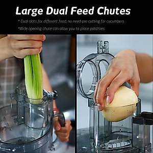 Magiccos 14-Cup Lemon Slicer Food-Processor - Large Feed Chute, 13 Speeds & Pulse, 3 Programs，Cheese Shredding, Cutting Fries, Meat Chopping, Shredding and Slicing, Mixing and Doughing, for Home Use