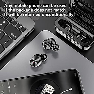 Nsxcdh Bluetooth 5.2 Earbuds, Wireless Headphones with Digital Power Display & Touch-Control, Noise Cancelling in Ear Headset, IPX5 Waterproof for Sports Working(Black)