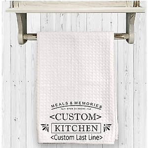 The Creating Studio Custom Kitchen Towel, Personalized Tea Towel, Gift for Her, Housewarming Gift, Shower Gift