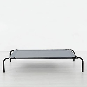 Charlie's Heavy Duty Trampoline Outdoor Elevated Hammock PET Bed Dog Cat Summer Cool Cot Size Portable - Warm Grey Large