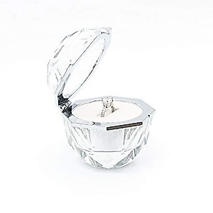 Wislist crystal ring box holder for Diamond Ring Jewelry Velvet Holder Chest Organizer Earrings Coin Jewelry Presentation Box Case for Proposal Engagement Wedding Ceremony Birthday Gift