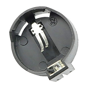 RuiLing 10-Pack Black 3V 2032 Battery Holder Button Coin Cell Case CR2032 CR2025 CR2016