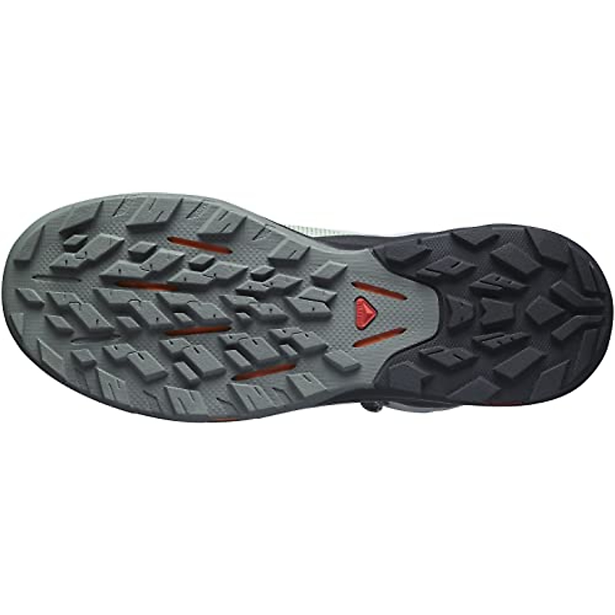 Salomon Men's OUTPULSE Mid Gore-Tex Hiking Boots for Men, Wrought Iron/Black/Vibrant Orange, 8.5