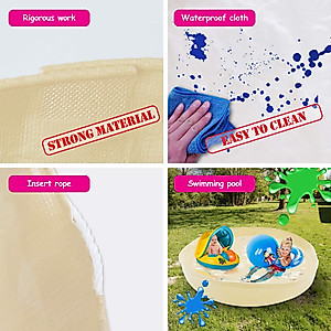 Cacaomom Activity Play Mat for Kids and Toddlers - 60” Diameter, Durable Mats for Floor - with Fun Activity Shapes