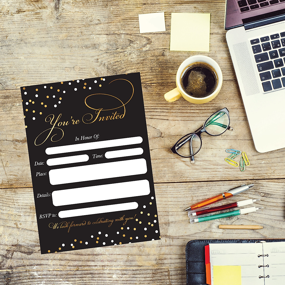 Hadley Designs 50 Fill In Invitations, Black Wedding Invitations, Bridal Shower Invitations, Rehearsal Dinner, Dinner Invite, Baby Shower, Bachelorette Party Invites, Engagement, Sweet 16, Graduation