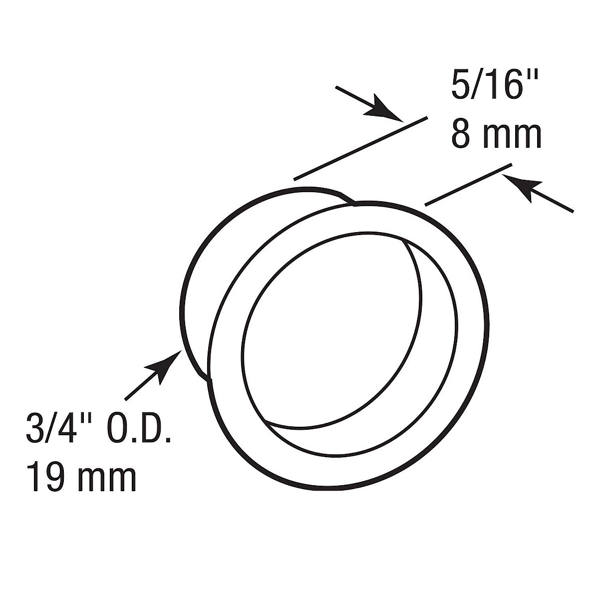 Prime-Line N 7569 Closet Door Finger Pull, 3/4 In., Matte Black Finish (4 Pack)