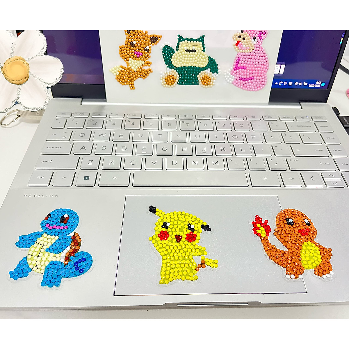Anylife 24 PCS Diamond Painting Stickers Kits for Kids, 5D Paint by Numbers Diamonds Mosaic Stickers for Adult Beginners
