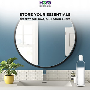 MoYo Natural Labs 4 oz Travel Bottles, Empty Travel Containers with Disc Caps, BPA Free HDPE Plastic Squeezable Toiletry/Cosmetic Bottle (Neck 20-410) (Pack of 12, HDPE Translucent White)