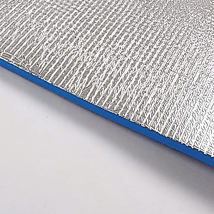 Lightweight Aluminium Foil Foam Yoga Mat, Anti-Tear Fitness Workout Mat Outdoor Picnic Pad for Pilates, Floor Exercises Random