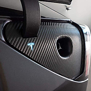 Tesla Model 3 Charging Port Wrap US Model ONLY - Fits 2017-2020 Model 3 and Y (Carbon Fiber Black)