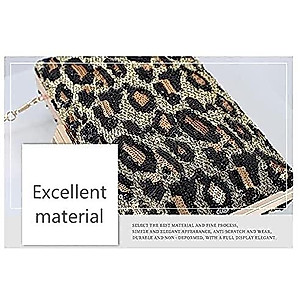 AYKDAS Purses & Totes, Evening Clutches & Crossbody Bags Women's Evening Bag, Leopard Print Style Messenger Party Wedding Bag (Color : Black)