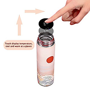 Coffee Thermos Water Bottle, Smart Tea Infuser Bottle with LED Temperature Display, Trendy style 17 OZ Stainless-Steel Water Bottle