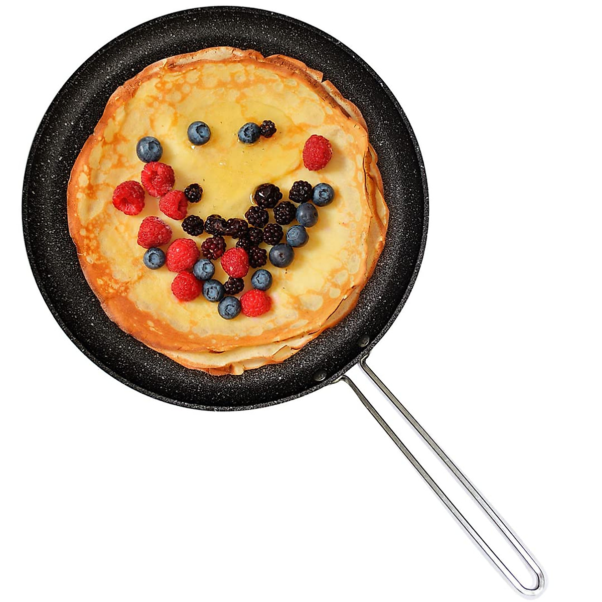 THE ROCK by Starfrit 10" Multi-Pan with Stainless Steel Wire Handle, Black