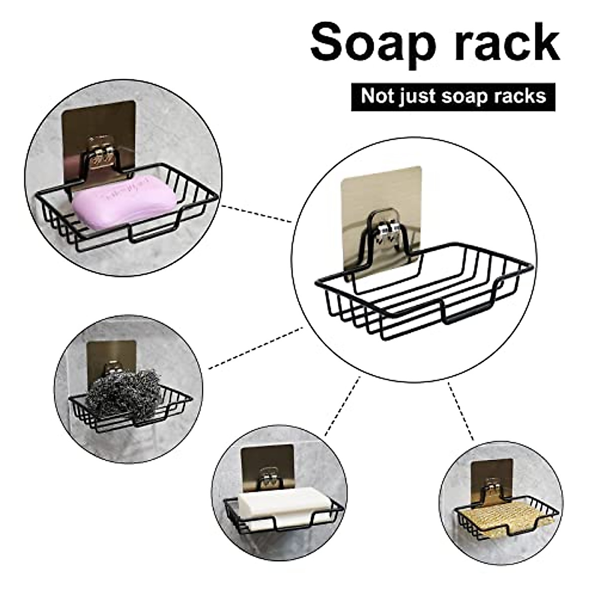 Corner Shower Caddy Basket Rack Stainless Steel with Hooks Wall Mounted Bathroom Shelf Storage Organizer Adhesive Rustproof No Drilling 3 Pack (Black)