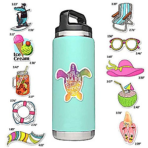 SUSIHI Summer Beach Stickers for Hydroflasks Cute Stickers for Kids Laptop Water Bottles Stickers Waterproof Stickers for Teens(50 Pcs)