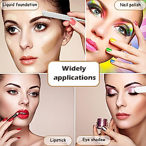 Penugo Picasso Makeup Spatula and Palette Set, Korean Makeup Spatula with Leather Cover, Stainless Steel Makeup Palette with Scraper Tool, Metal Foundation Palette for Cosmetic Pigment Blending（SS）