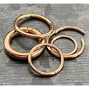 Lobal Domination 1 Piece Hinged Segment Ring/Septum Clicker 316L Surgical Steel - Choose your Gauge/Diameter (10g - Diameter 1/2")