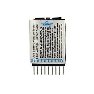 CAMWAY 5PCS 2in1 1-8s Lipo Battery Voltage Tester,RC Low Voltage Buzzer Alarm+ Digital Battery Capacity Tester RC Cellmeter-7 Lipo Battery Tester LCD Battery Checker Controller