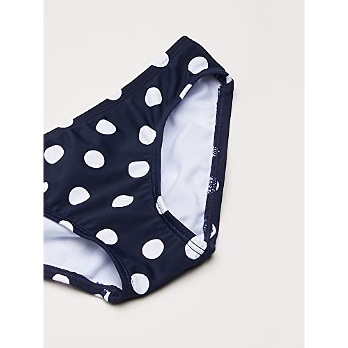 Kanu Surf Girls' Karlie Flounce Bikini Beach Sport 2 Piece Swimsuit, Suzie Navy Dot, 12