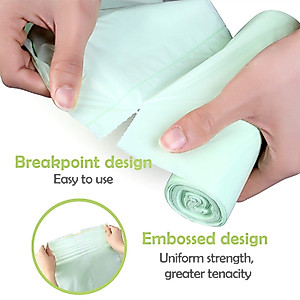 8 Gallon Trash Bags Medium Garbage Bags, Extra Strong Trash-Can-Liner for Bathroom Kitchen Office (120 Counts, 30 Liter, Green)