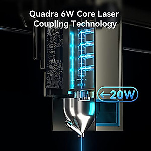 ATOMSTACK S20 PRO Laser Engraver, 130W Laser Engraving Cutting Machine with Air Assist Kits, 20W Output Power 0.08 * 0.1mm Compressed Spot, Laser Cutter and Engraver Machine for Metal Steel