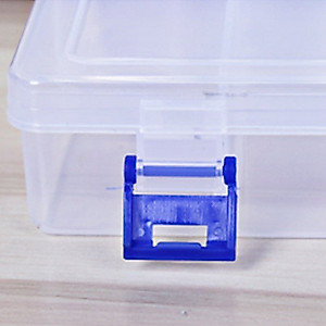 VORCOOL Transparent Plastic Storage Box Portable Clear Medicine Organizer Holder with Adjustable Dividers for Jewelry Beads Earring Container Tool Fishing Hooks(8 Grids)