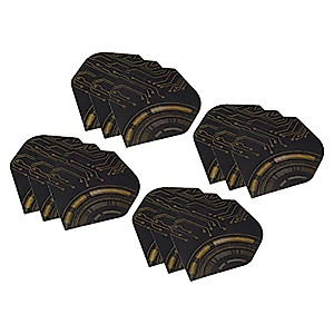PATIKIL Dart Flights, 12 Pack PET Standard Darts Accessories Replacement Parts for Soft Tip Steel Tip, Mechanical Style, Black, Orange