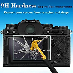 ULBTER Screen Protector for Fujifilm X-T4 Fuji Film XT4 Digital Camera & Hot Shoe Cover, 0.3mm 9H Hardness Tempered Glass Saver Anti-Scrach Anti-Fingerprint Anti-Bubble Anti-Dust [3Pack]