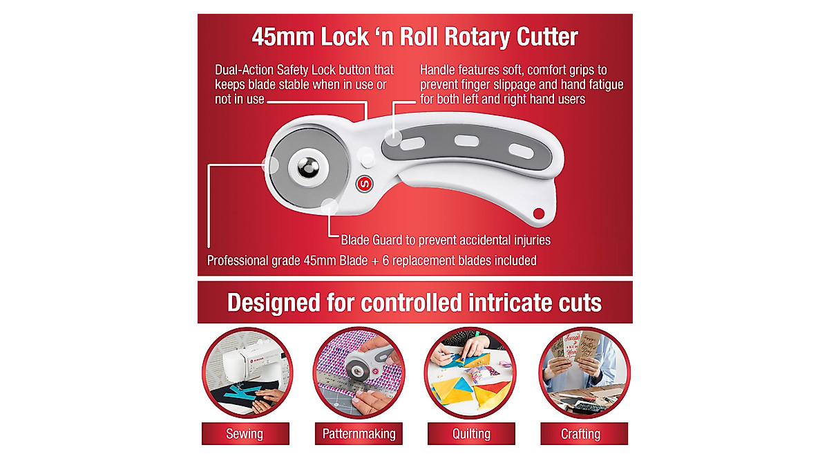 SINGER Quilting Tool Kit with 24-Count Fabric Clips, 24-Inch Folding ...