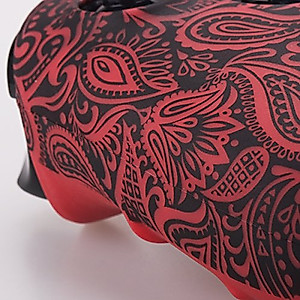 YoRHa Printing Rubber Silicone Cover Skin Case for Xbox One S/X Controller x 1(Flowers red) with PRO Thumb Grips x 8